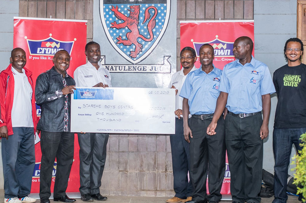 Cheque Handover Starehe Boys’ Centre & School - Crown Paints Kenya PLC